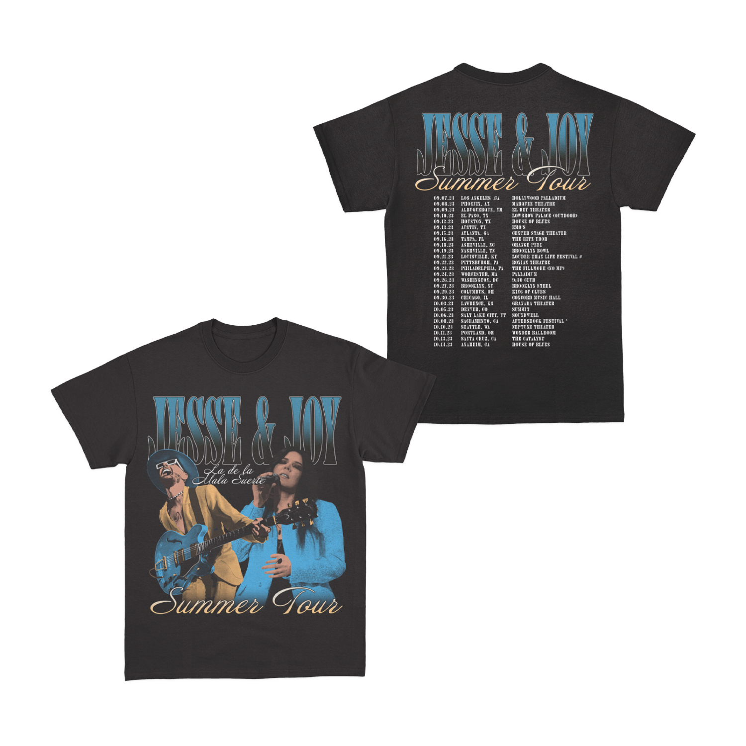 2023 Tour Black T-Shirt – Jesse & Joy
